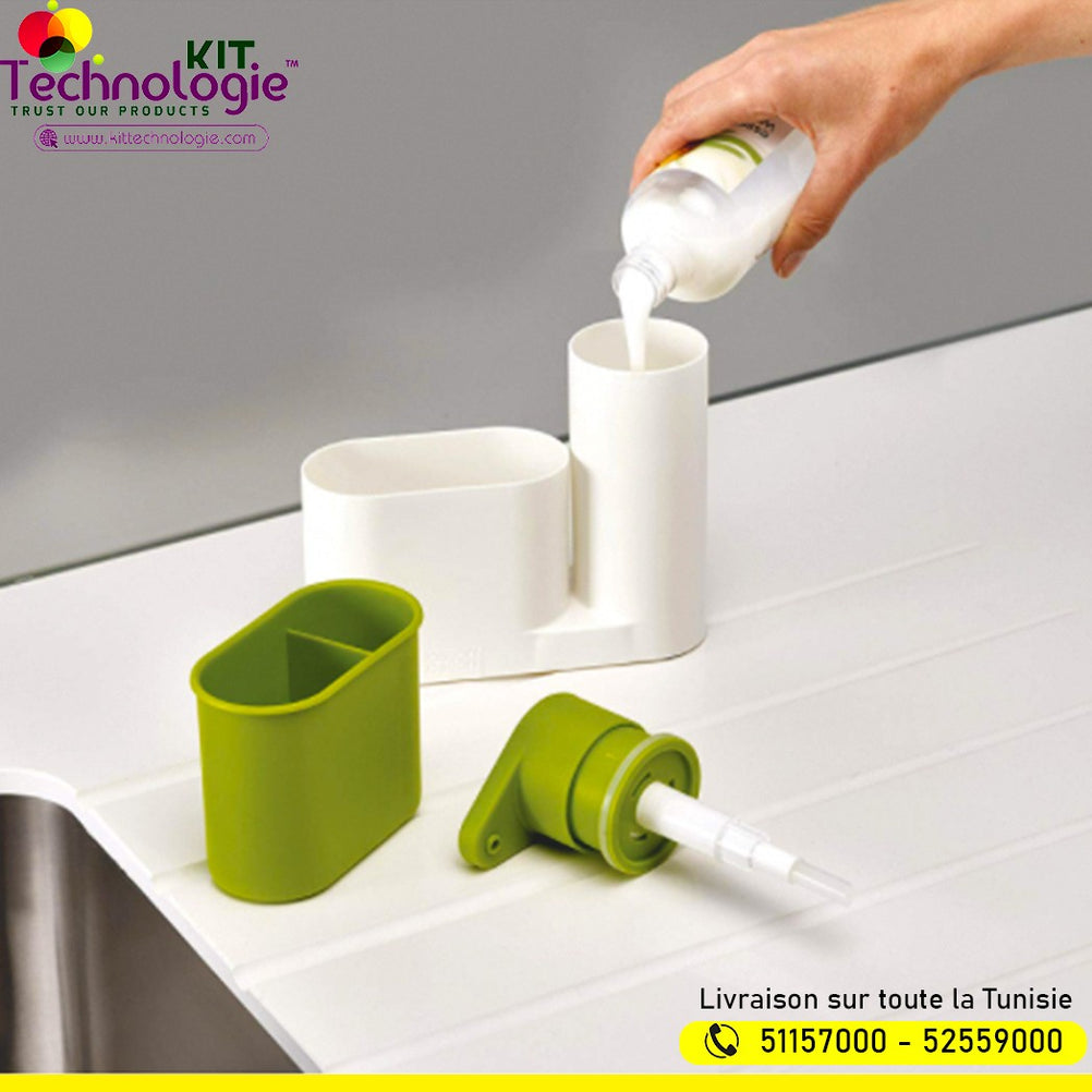 Distributeur de savon à 2 compartiments - KIT TECHNOLOGIE